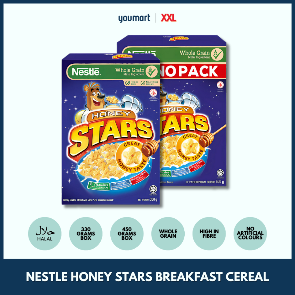 Nestle Honey Stars Breakfast Cereal • Halal • 330g / 450g • by XXL ...