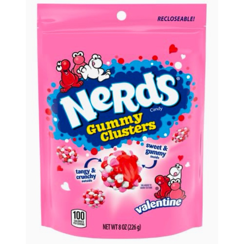 Nerds Limited Edition Valentine's Gummy Clusters, 8 oz(Ready Stock ...