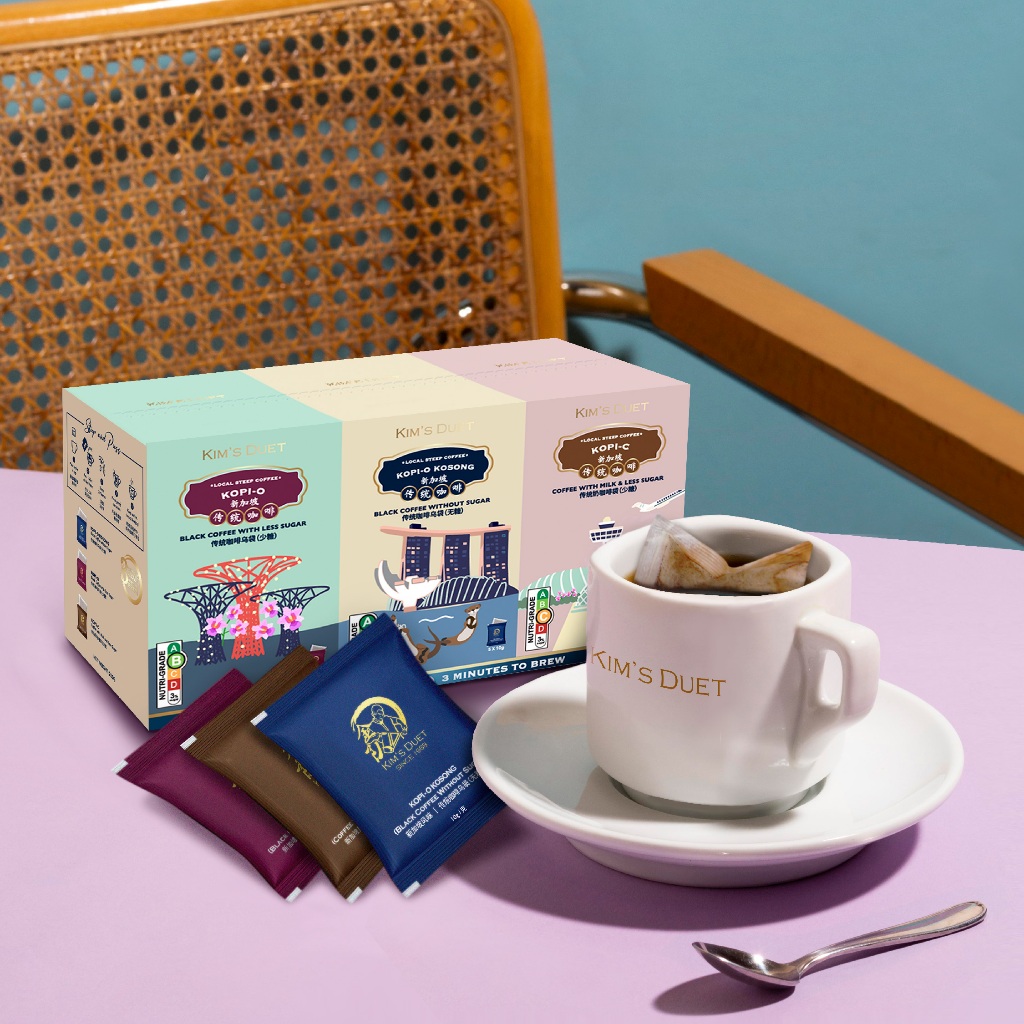 Kim's Duet Singapore Kopi Gift Box | 3 Flavours * 5 Sachets each (Total ...