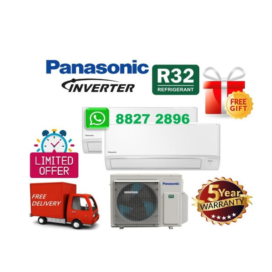 Panasonic (R32) System 2 Air Cond + FREE Dismantle & Disposal Old Air ...