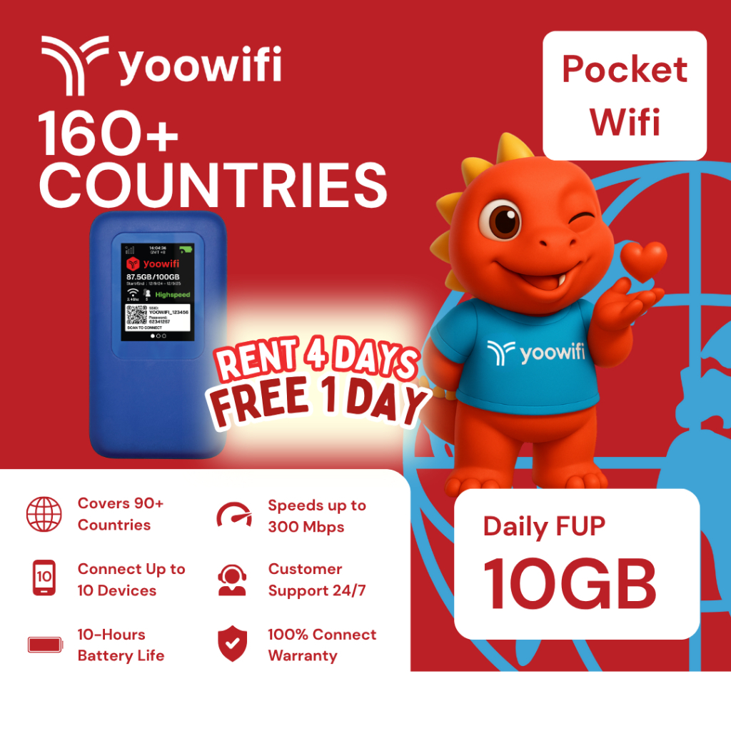 Yoowifi Pocket Wifi 200GB Global Data | Shopee Singapore
