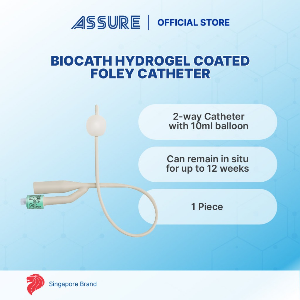 BIOCATH HydroGel Foley Catheter, 2 Way, 10ml Balloon | Shopee Singapore