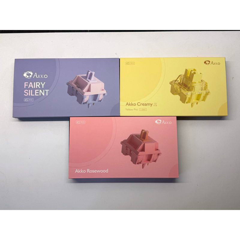 Akko Rosewood, Creamy Yellow and Fairy Silent Switches | Shopee Singapore