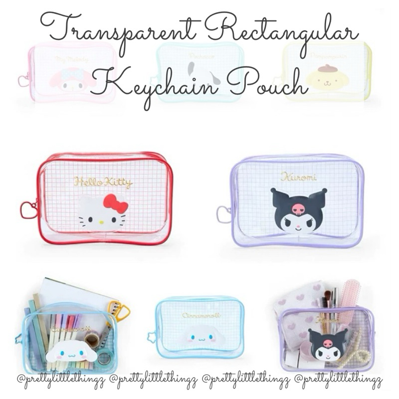 * SG READY STOCK * Transparent Rectangular Keychain Pouch (Pochacco ...