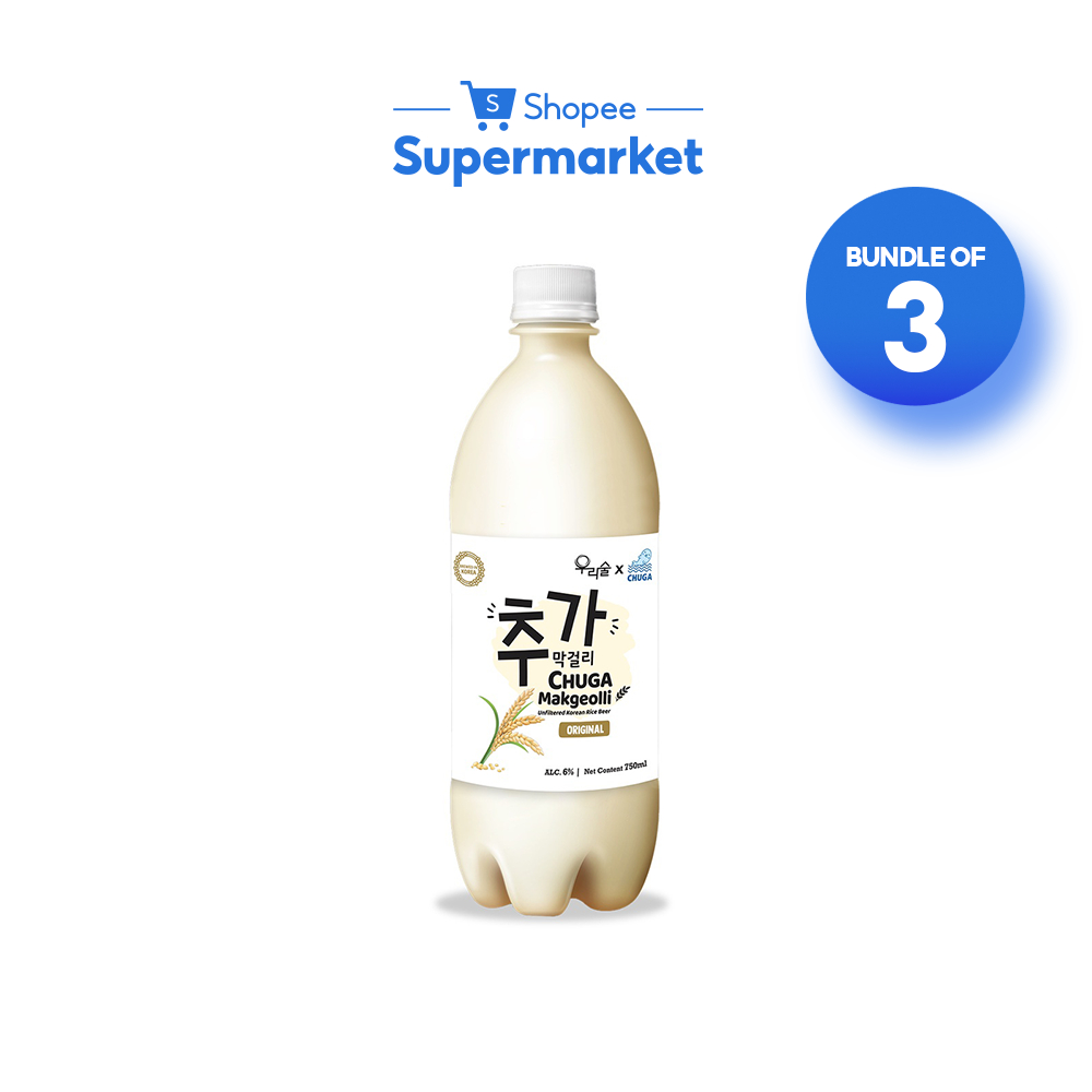 [Bundle of 3] Chuga Soju Original Rice Makgeolli (750ml) | Shopee Singapore