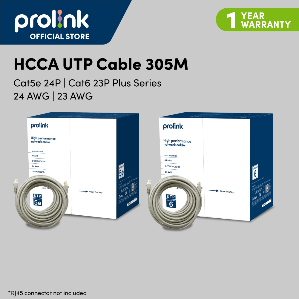 [HCCA] Prolink CAT5e CAT6 24AWG 23AWG Plus Series 4-Pair UTP Ethernet ...