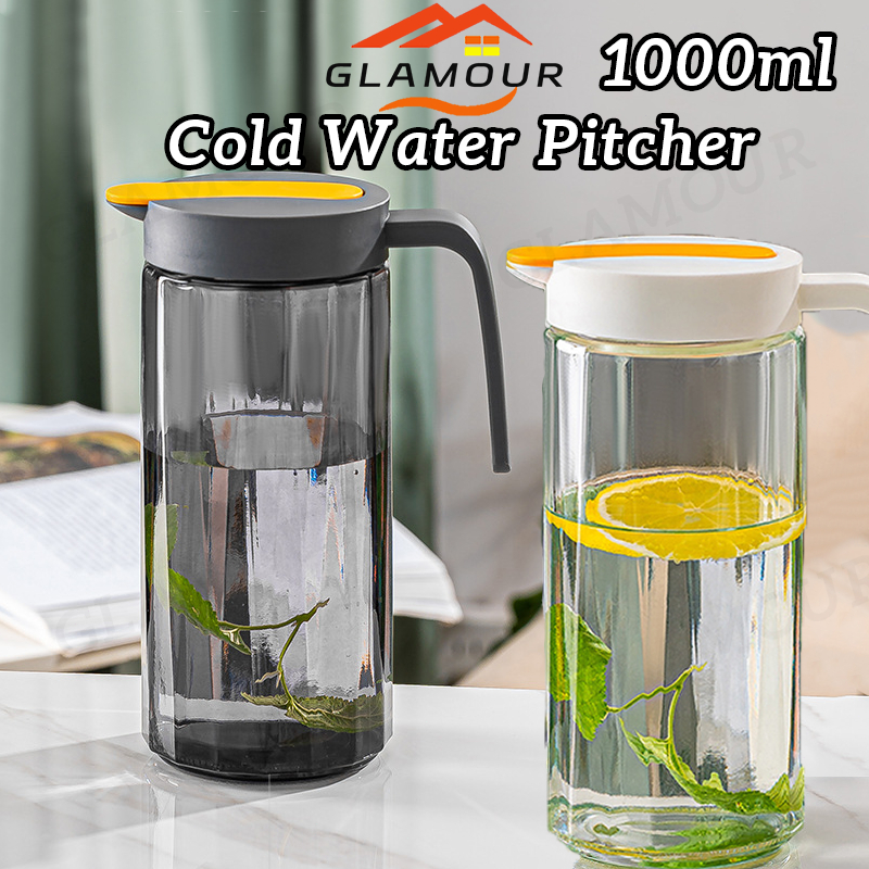 [SG] 1000ML Glass Jug Glass Pitcher Water Jug Jar Cold Water Pitcher ...