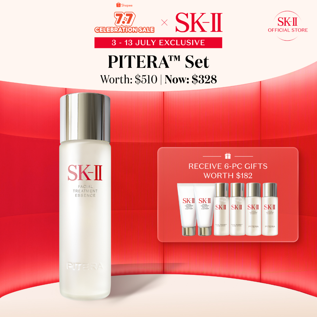[7.7 Exclusive] SK-II PITERA™ Set - Facial Treatment Essence 230ml + 6-pc Gifts | Shopee Singapore
