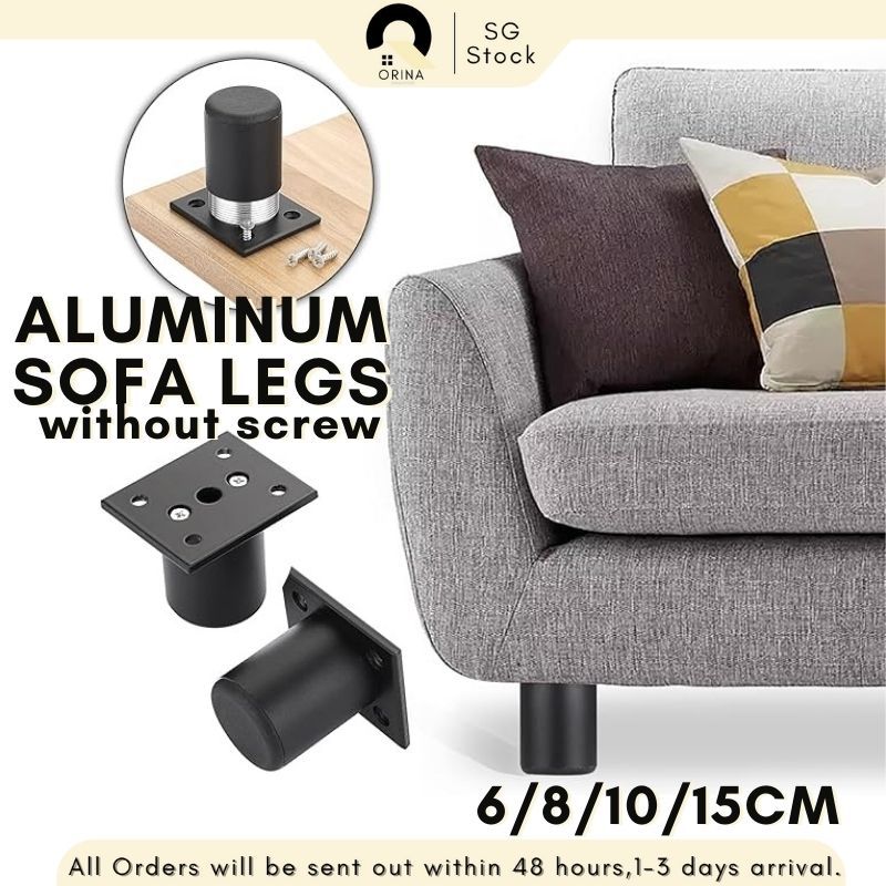 [SG] Aluminum Sofa Leg Adjustable Bed Leg Thickened Cabinet Furniture ...