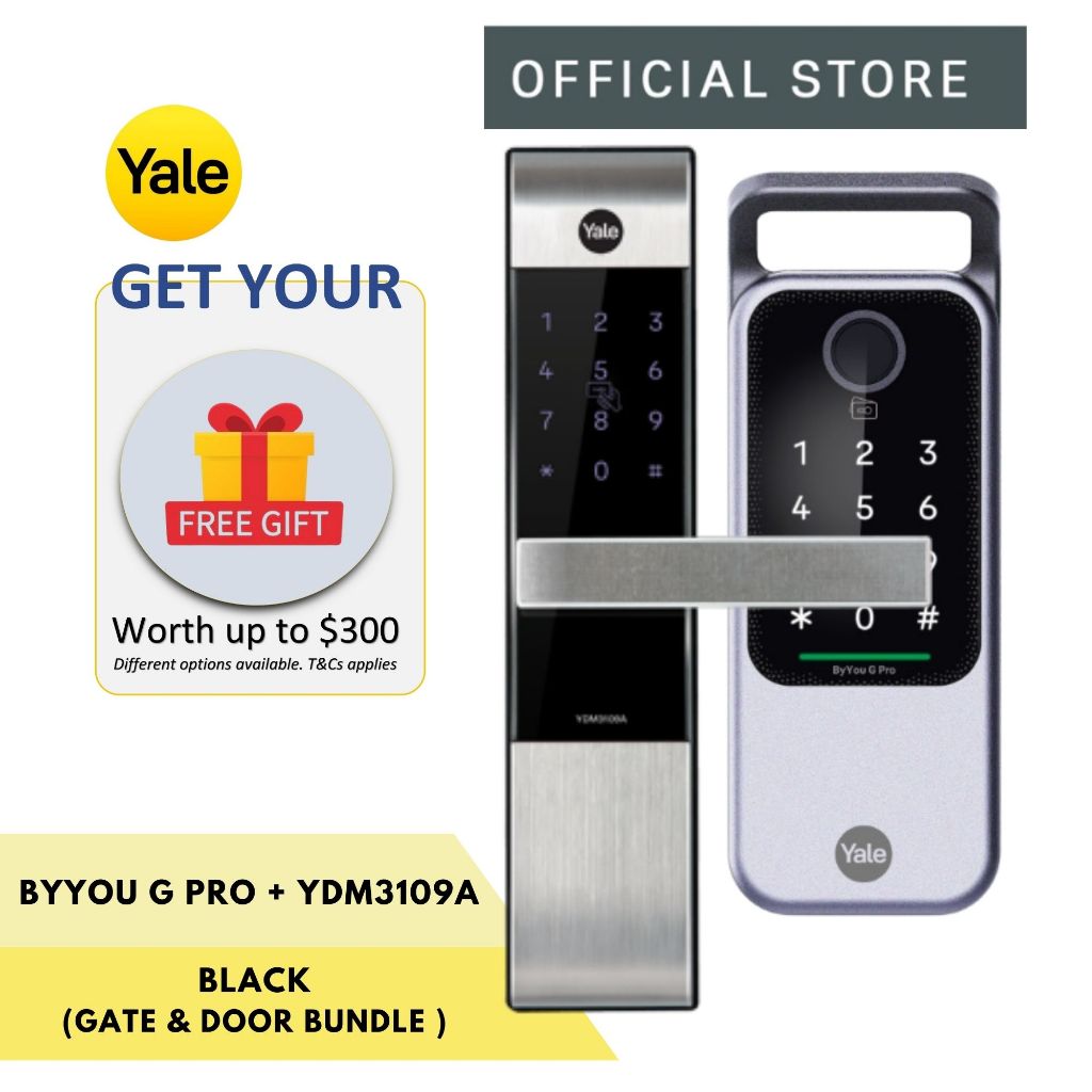 Yale ByYou G Pro Gate + YDM3109A Door Digital Lock Bundle (COMES WITH ...