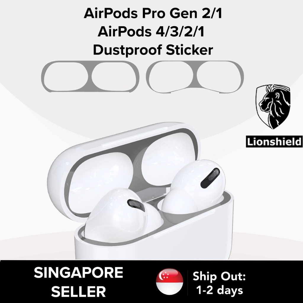 (SG) Airpods Pro Gen 2/1 or AirPods 4/3/2/1 Dustproof Cover sticker ...