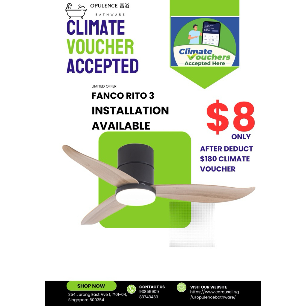 (INSTALLATION AVAILABLE & Climate VOUCHER ACCEPTED) 𝐅𝐀𝐍𝐂𝐎 𝐑𝐈𝐓𝐎 3 𝐅3 ...