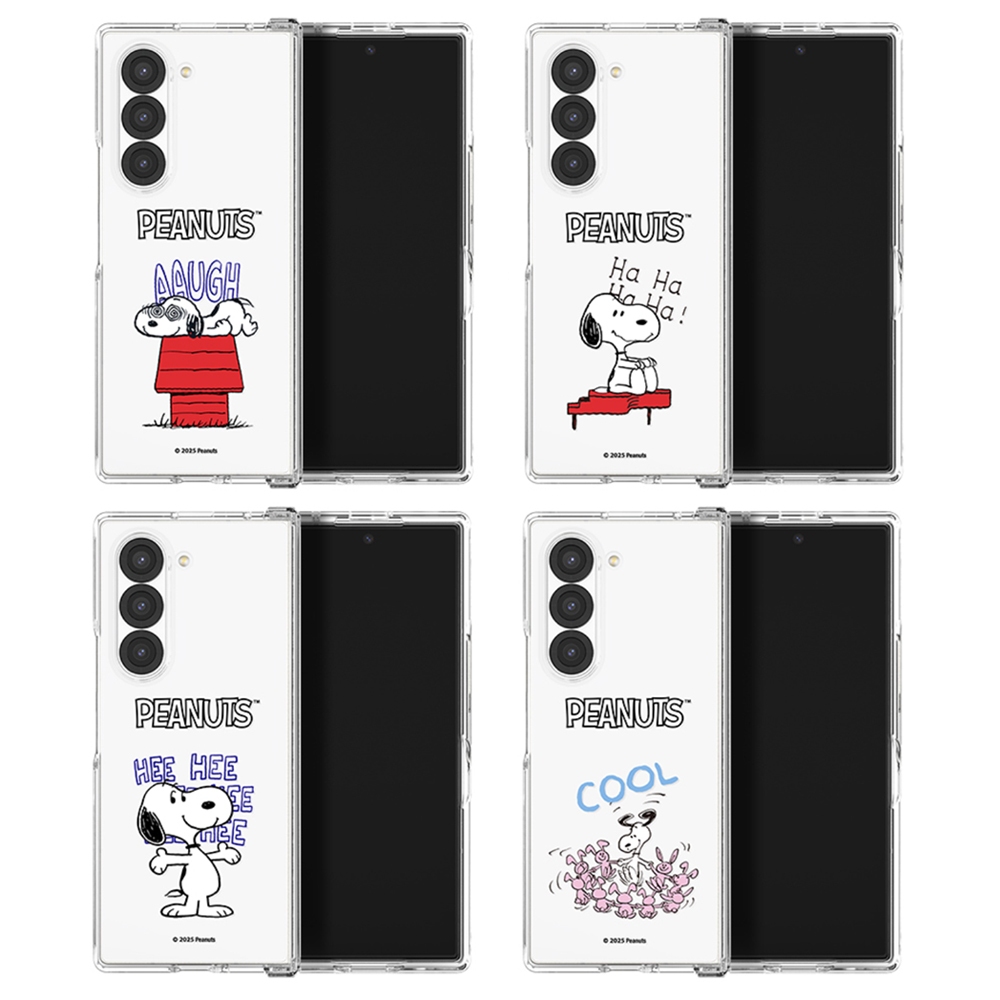Snoopy Classic Hinge Protection Clear Hard Case for Galaxy Z Fold6 ...