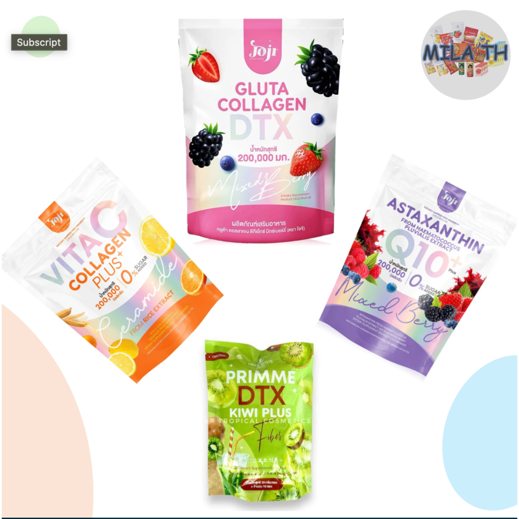 Joji Supplement Product (Pink :Gluta Collagen / Orange :Vit C Collagen ...