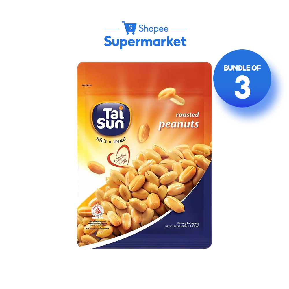 [Bundle of 3] Tai Sun Roasted Peanuts (150g) | Shopee Singapore