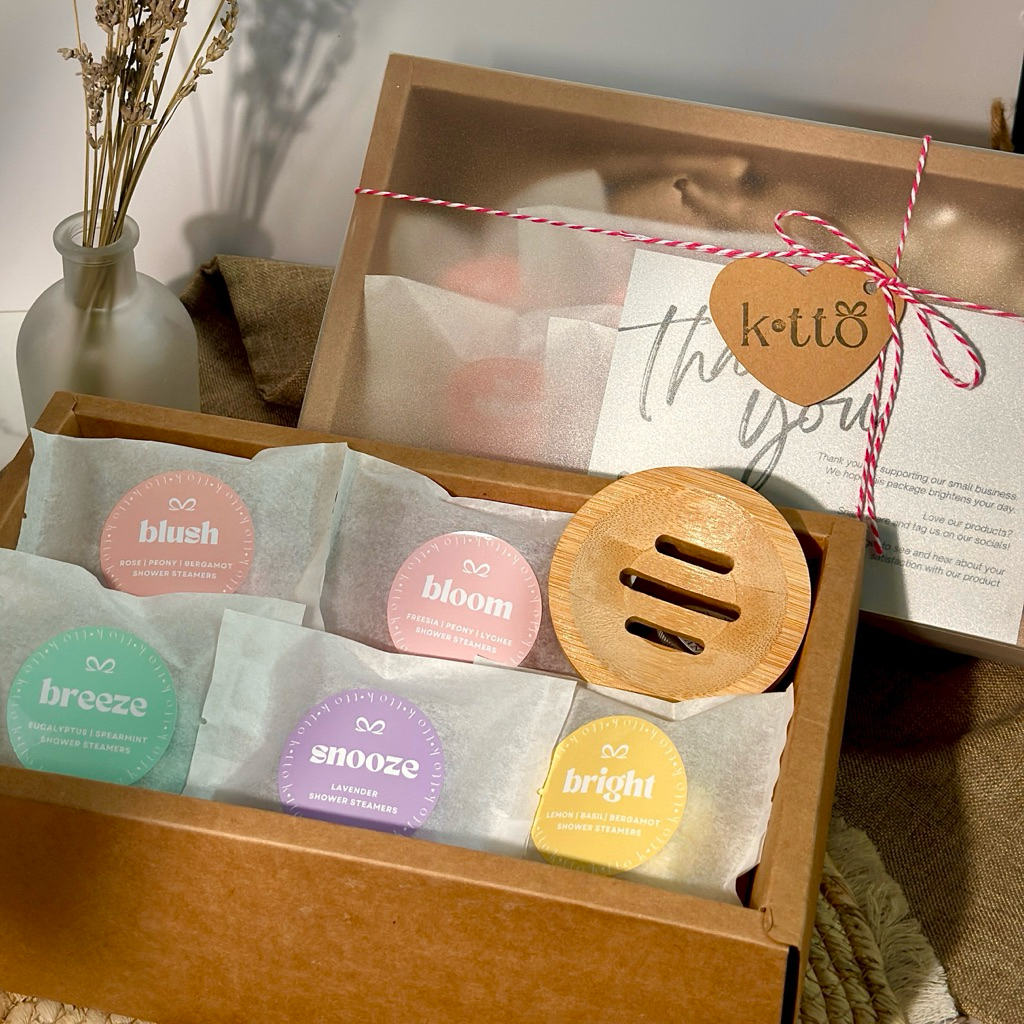 Aromatherapy Shower Steamers Self Care Gift Set with Accessories (Ramie ...
