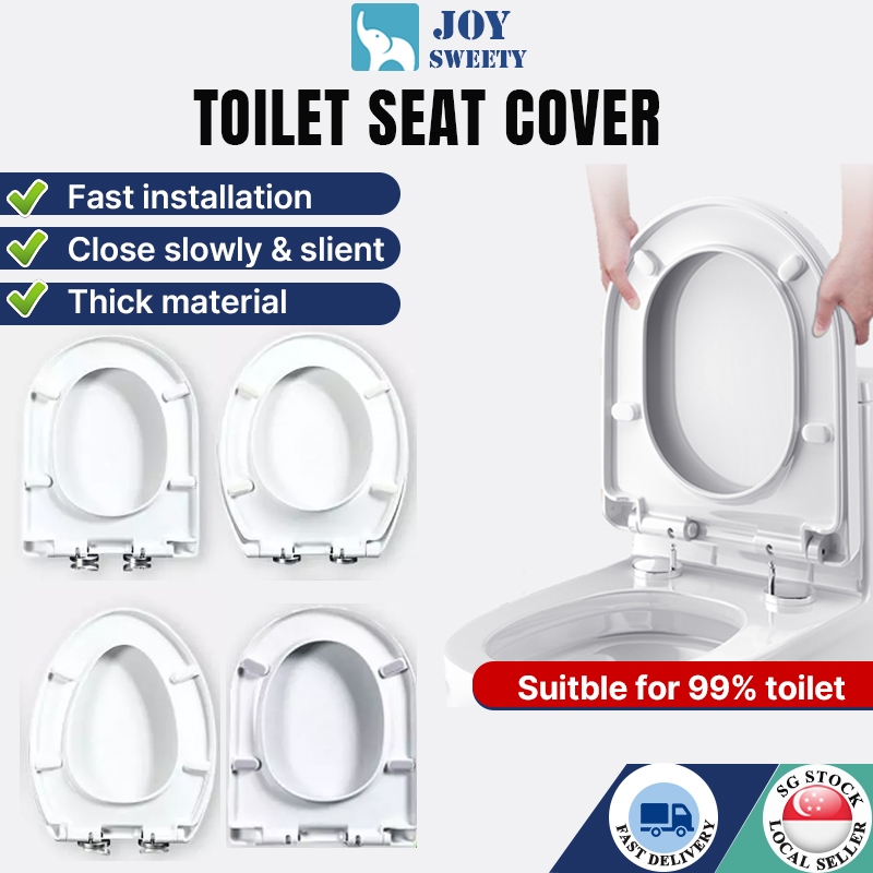 🇸🇬 Quick Release Toilet Seat Cover Easy Installation /Silent Slow-Close ...