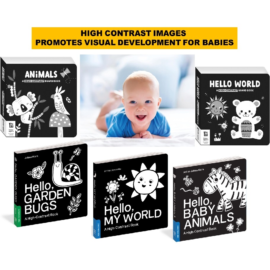 Baby Black and White High-Contrast BOARD BOOK- Hello, My World,Hello ...