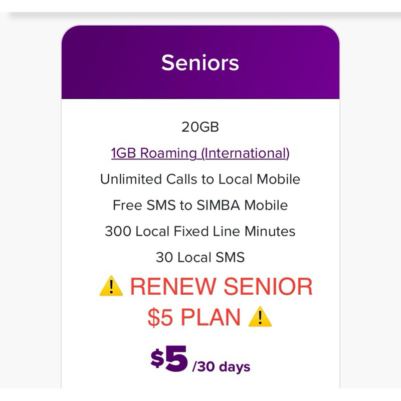 TPG SIMBA Renew Plan Or TOP UP Main Wallet Balance $10 | Shopee Singapore