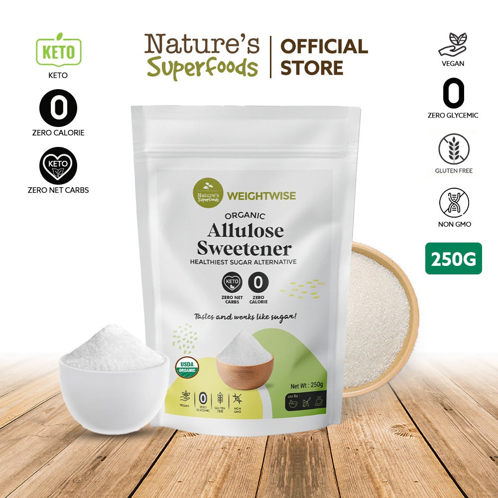 [NEW] Nature's Superfoods Organic Allulose Zero-Calorie Sweetener 250g ...