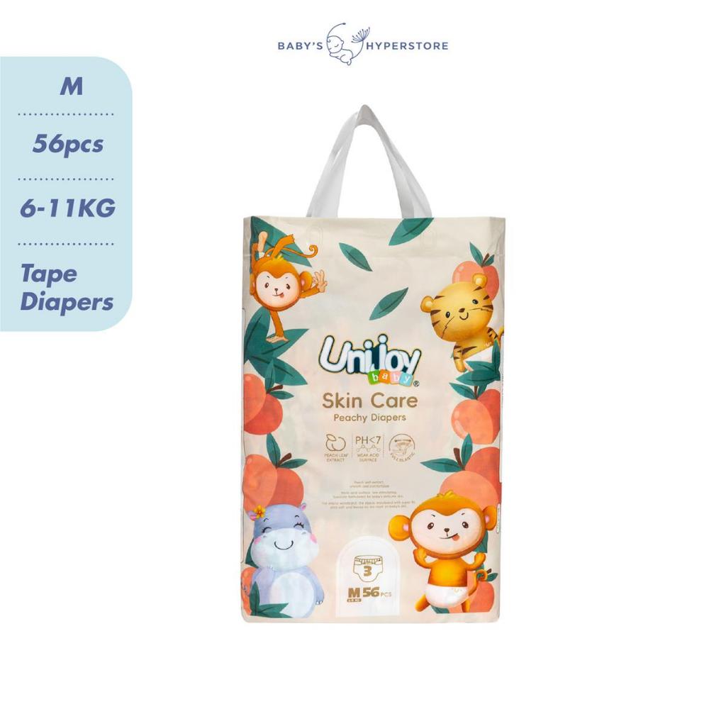 Unijoy Peachy Skin Care Baby Diaper Tape Diapers - M (6-11kg) | Shopee ...
