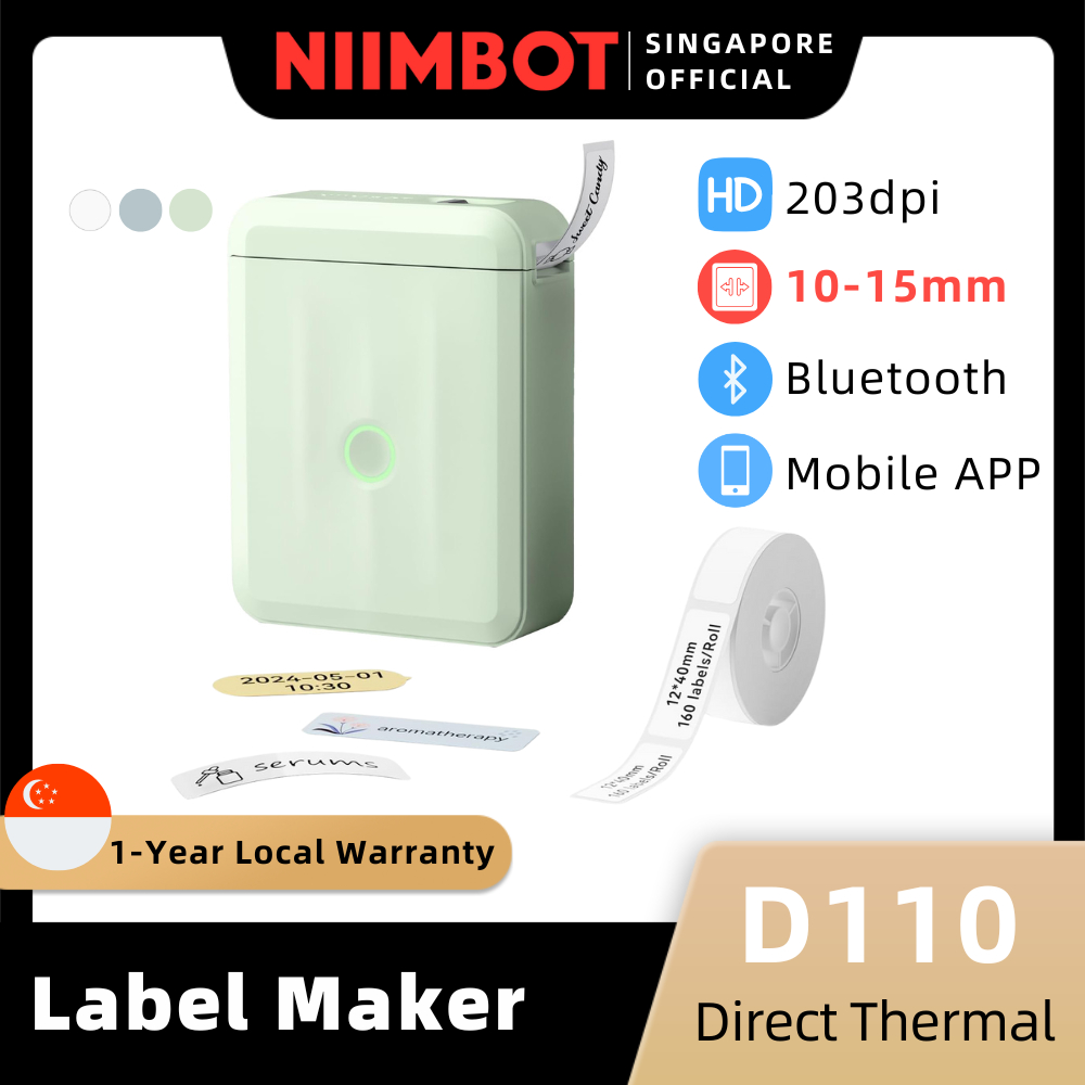 NIIMBOT D110 2024 Upgraded Label Maker, Portable Bluetooth Sticker ...