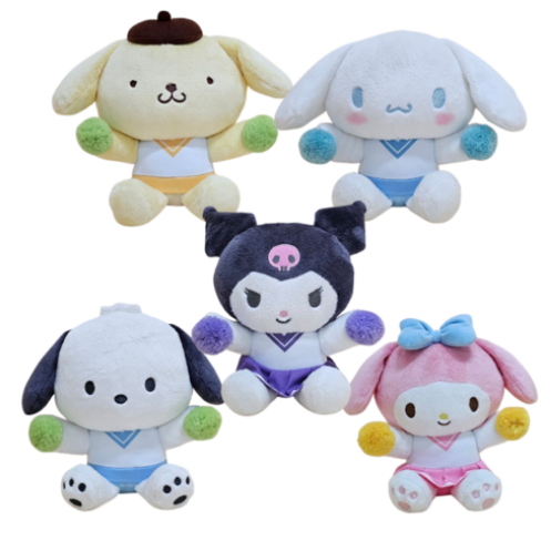 Sanrio Cheer Leader Plush Toy 13cm,25cm Cinnamoroll Hello Kitty Kuromi ...