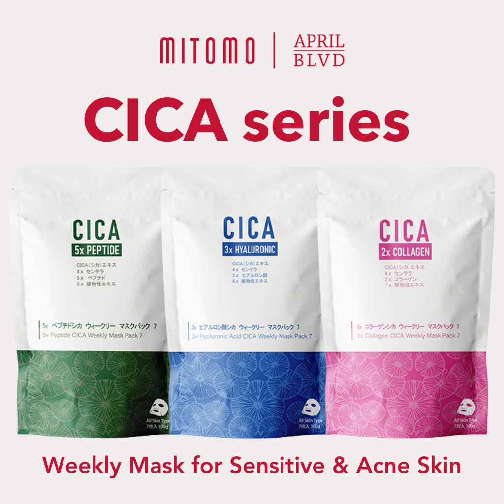 Mitomo - Cica | Collagen | Hyaluronic Acid | Peptide Masks - Acne Sensitive Skin | Anti-aging ...
