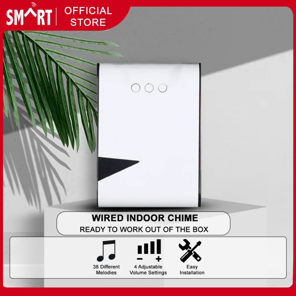 Wired Indoor Chime with Battery / BTO Door Bell Chime / Ding Dong ...