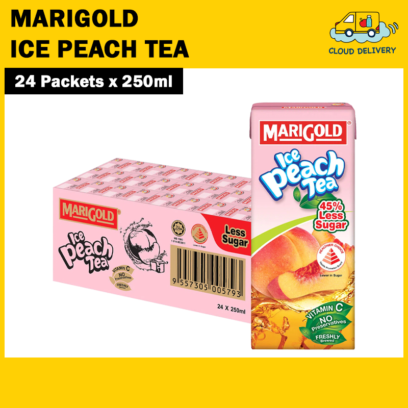 Marigold Asian Drink (24 x 250ml) - Ice Peach Tea | Shopee Singapore