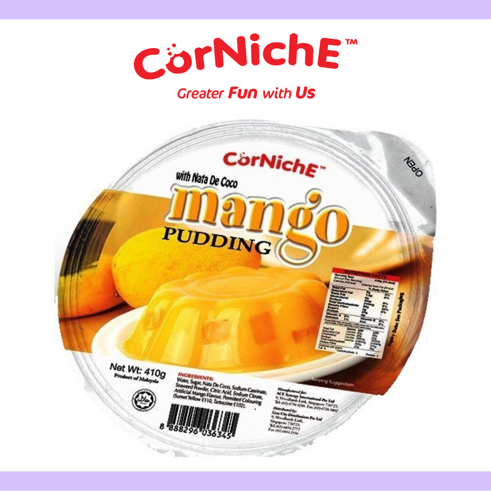 CorNiche Mango Pudding With Nata De Coco 410G - Lion City Distribution ...
