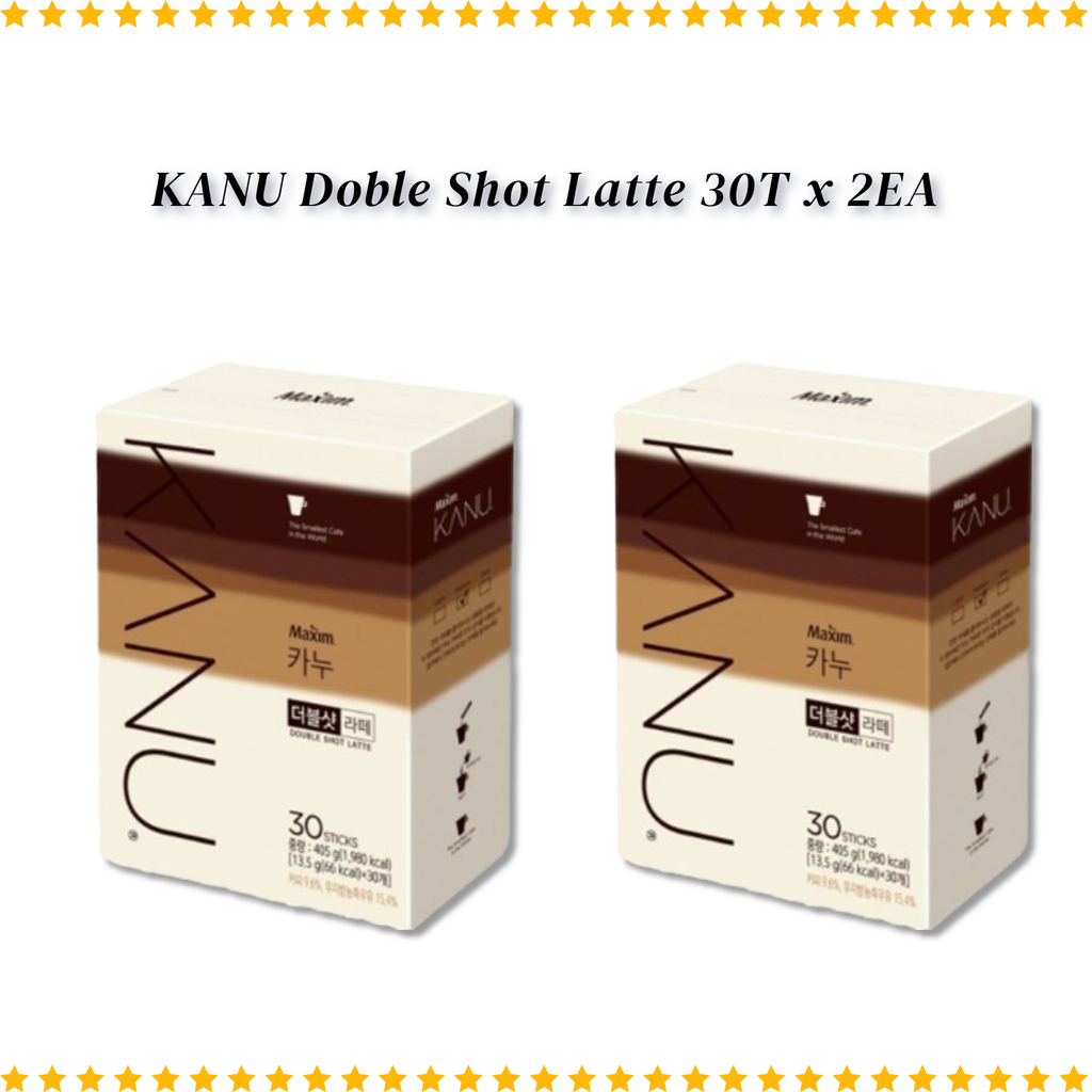 MAXIM KANU Double shot Latte 30 Sticks x 2EA(60 Sticks) | Shopee Singapore