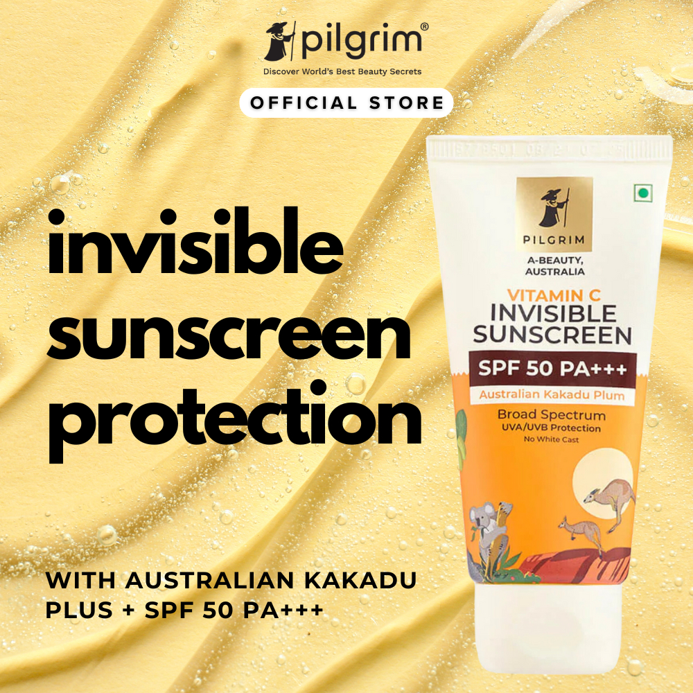 Pilgrim VITAMIN C Invisible Sunscreen SPF 50 PA+++ Australian Kakadu ...
