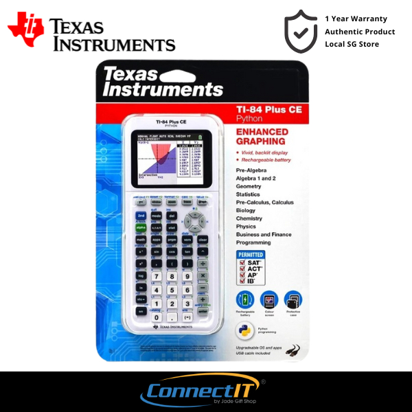 Texas Instruments TI-84 Plus CE Python Rechargeable Battery graphing ...