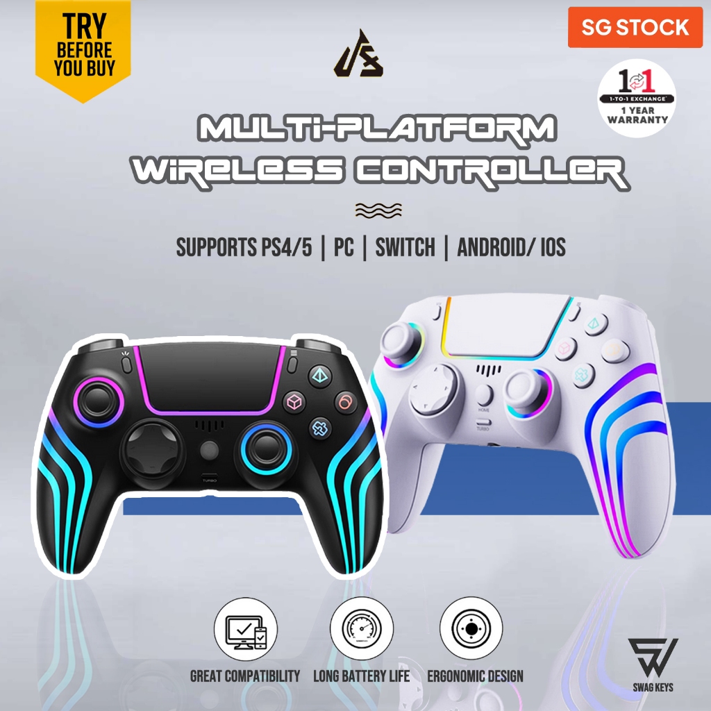 【SG】 Playstation Wireless RGB Haptic Game Controller DualSense Touchpad ...