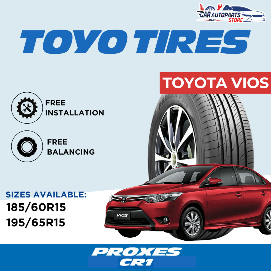 Toyota Vios - TOYO Tyre with installation | TOYO PROXES CR1 Car Tire Service -185/60R15 / 195 ...