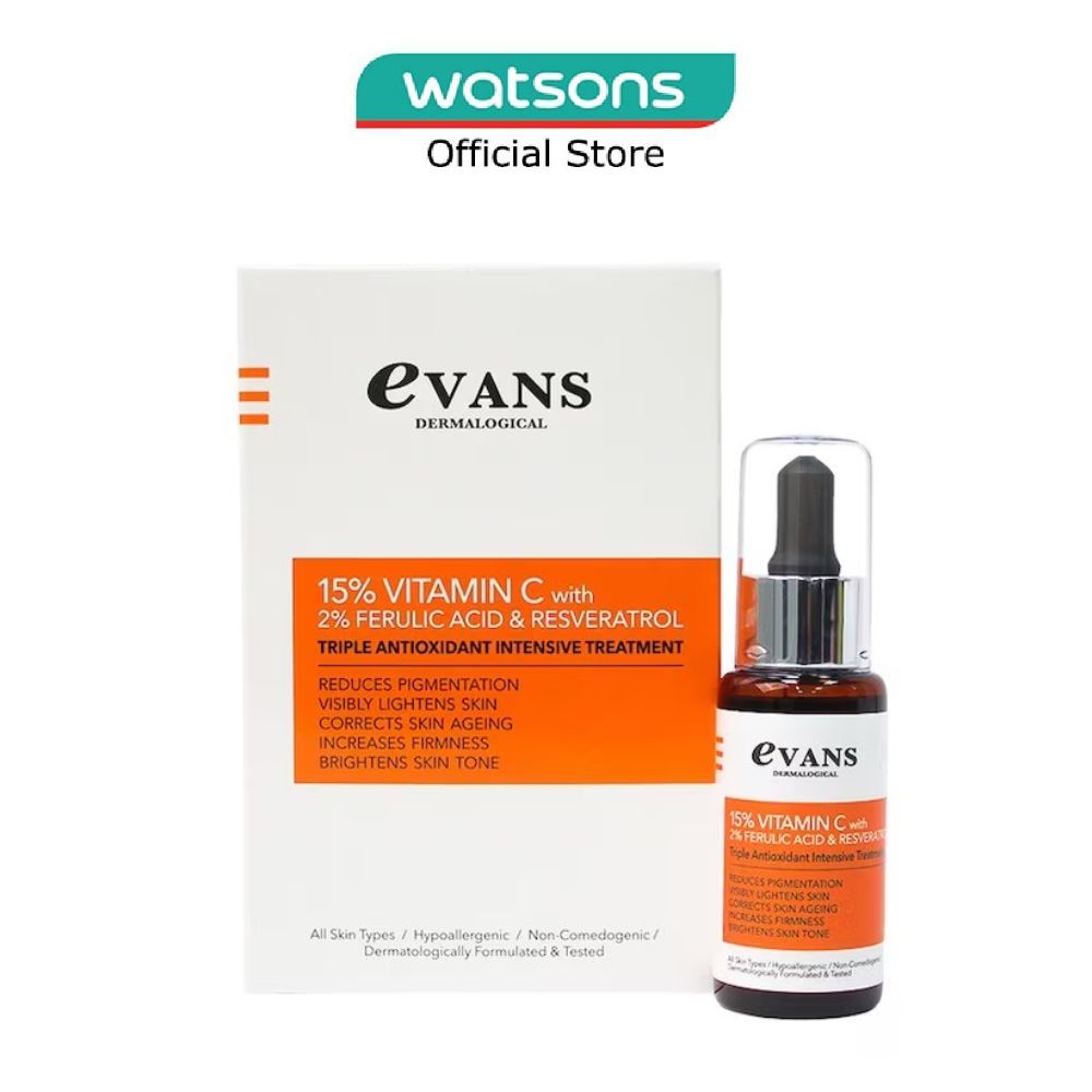EVANS 15% Vitman C with 2% Ferulic Acid & Resveratrol (Reduces ...
