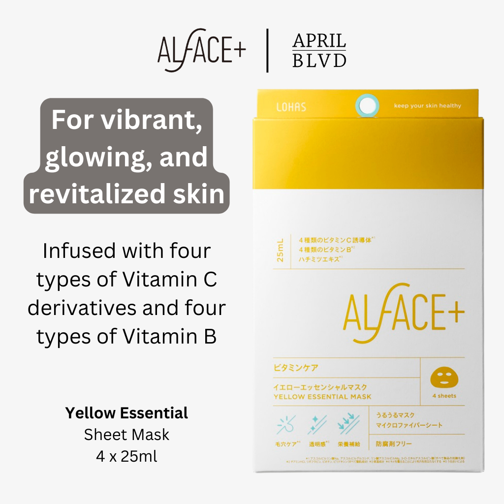 ALFACE+ Yellow Essential Mask - Vitamin C & B2 | Propolis | Hyaluronic ...