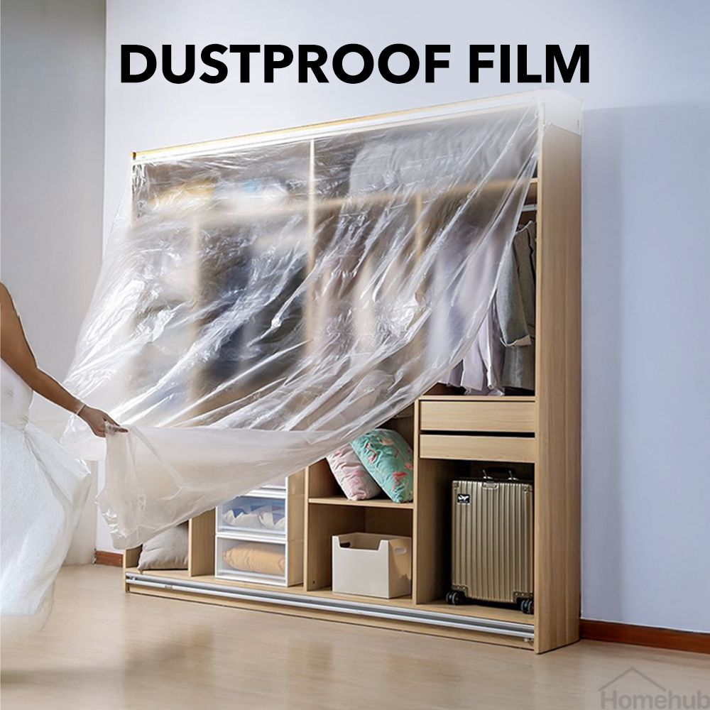 Homehub Renovation Plastic Dust Cover Protection Drop Sheet For Clear ...