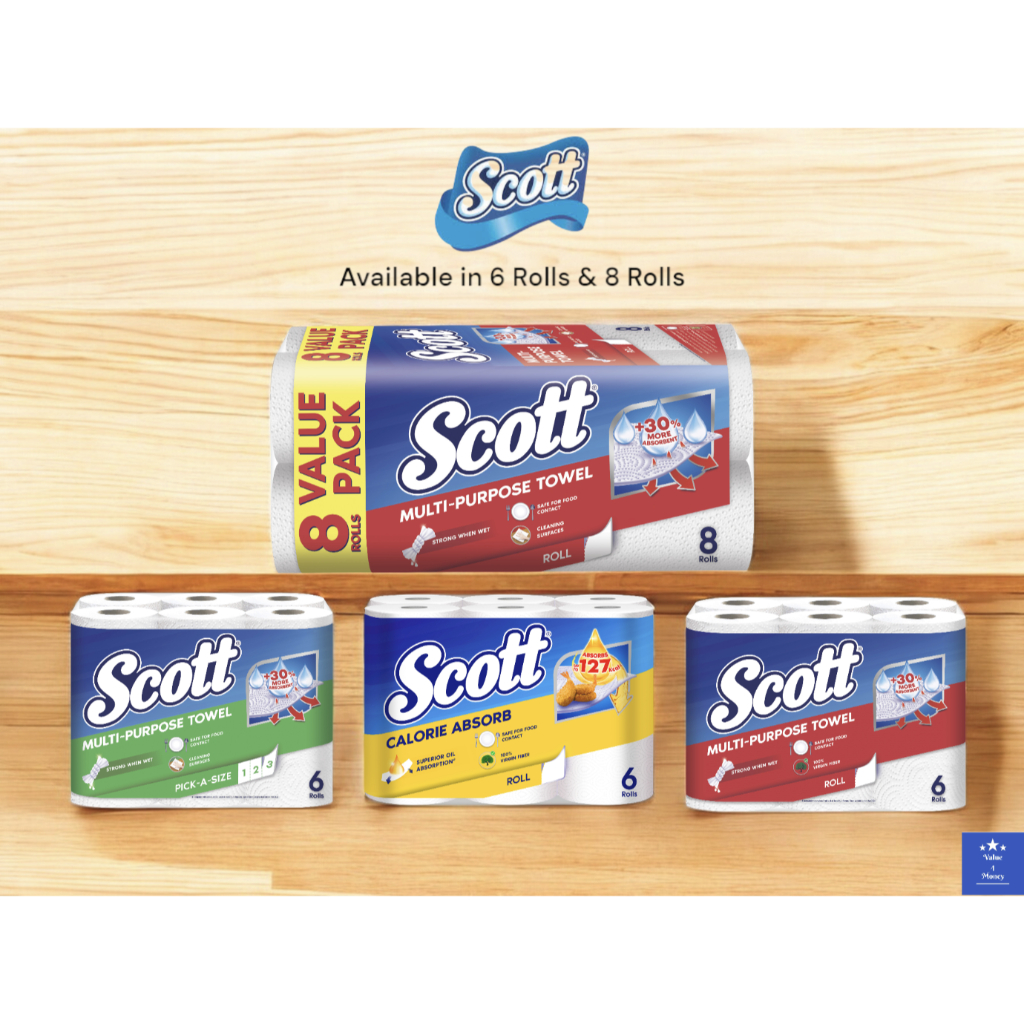 Scott Kitchen Towels Value Pack / Available in 6 rolls & 8 rolls ...