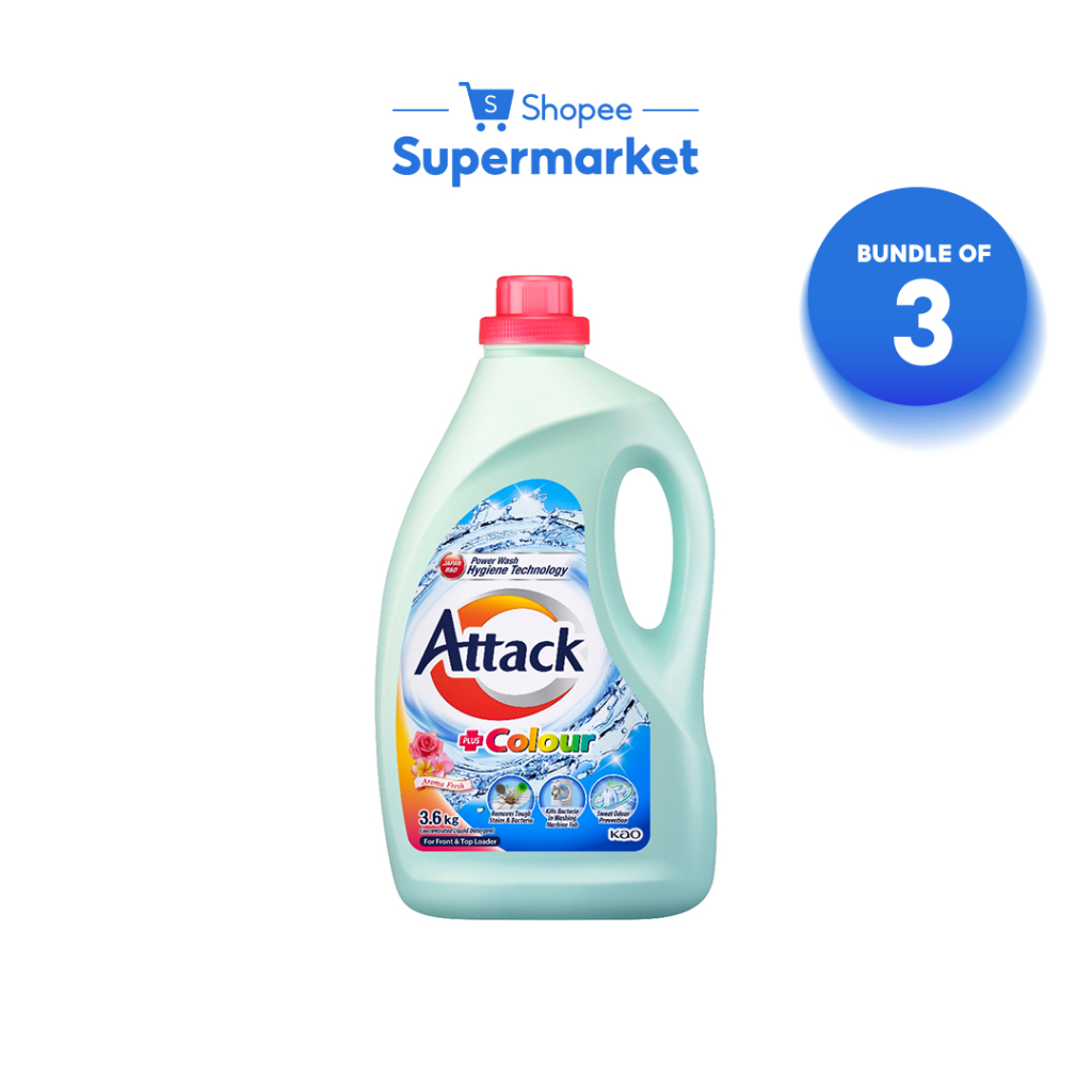 [Bundle of 3] Attack Liquid Detergent Color 3.6KG | Shopee Singapore