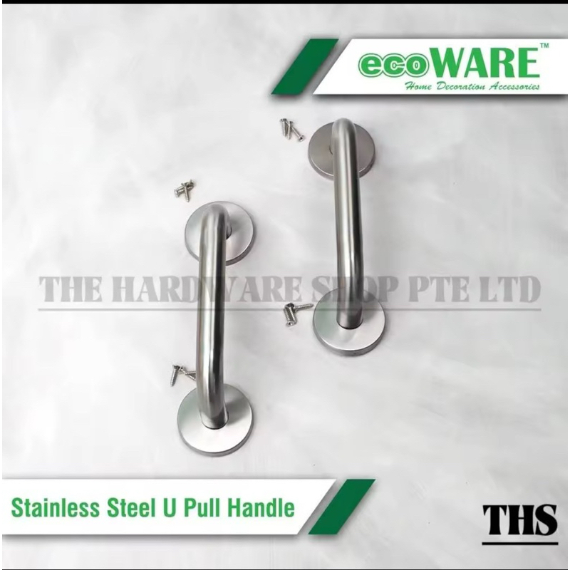 ECOWARE Stainless Steel U Pull Handle Heavy Duty Glass Door Round Bar ...