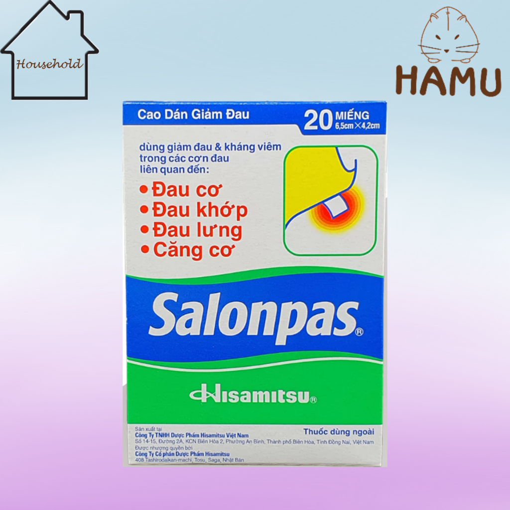 |🐹SG LOCAL🐹| Salonpas Pain Relieving Patch 20 PCS for Muscle/ Arthritic ...