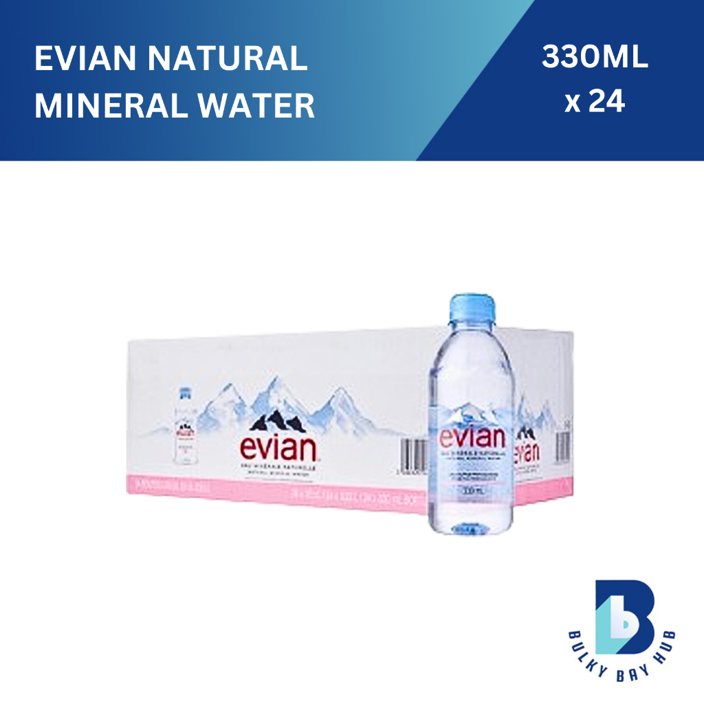 [Carton Deal] Evian Natural Mineral Water 330ml Bundle of 24 | Shopee ...
