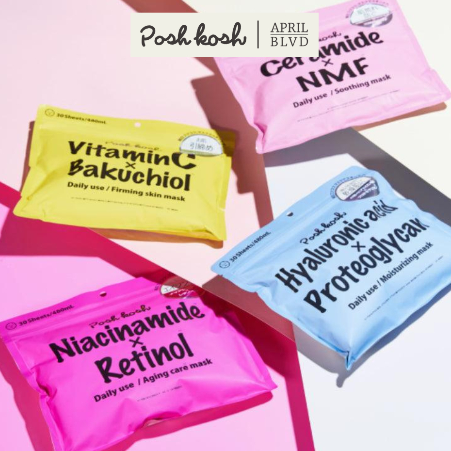 [30 Sheets] Posh Kosh Mask - Retinol | Hyaluronic | Vitamin C ...
