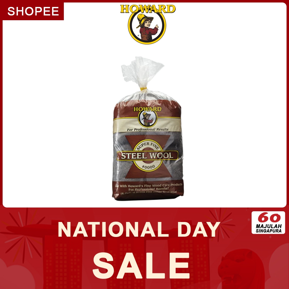Howard Super Fine Steel Wool #0000 (8 Pads) | Shopee Singapore