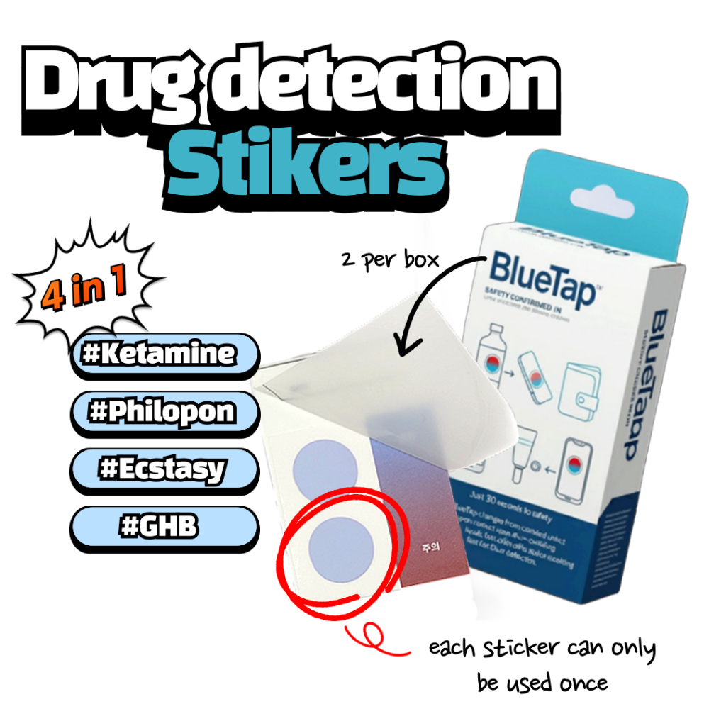 Drug test, test kit, Drug detection sticker, BlueTap, 1box 2ea, Self ...