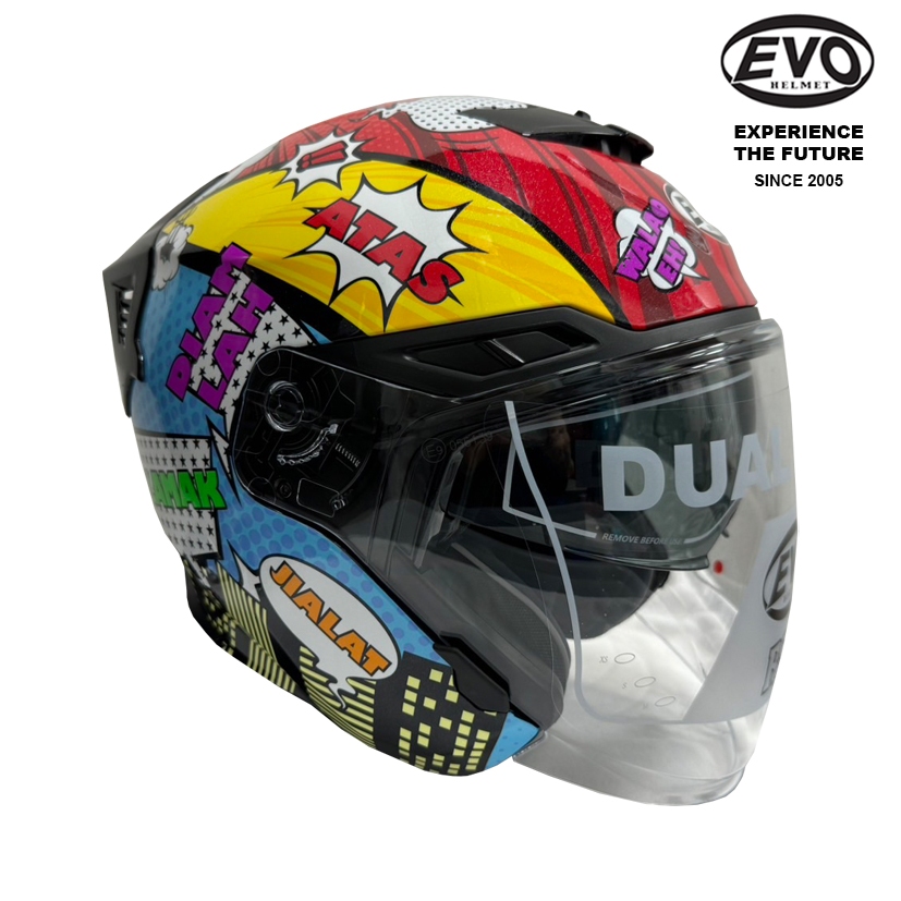 EVO RS9 Singlish Helmet (FREE EVO RS9 HELMET & HEVIK HELMET BAG ...