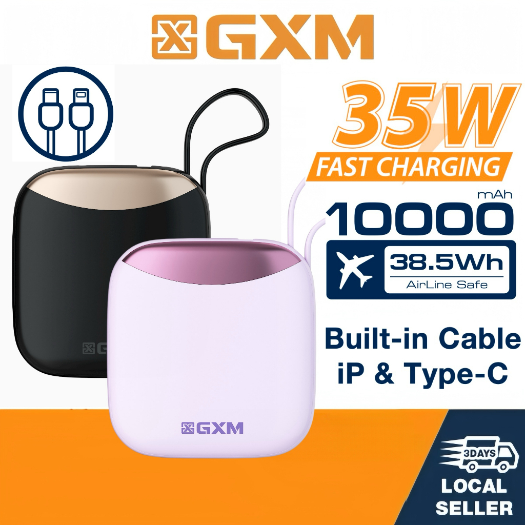 GXM 35W 10000mAh Power Bank Fast Charging Charge Portable Charger Built ...