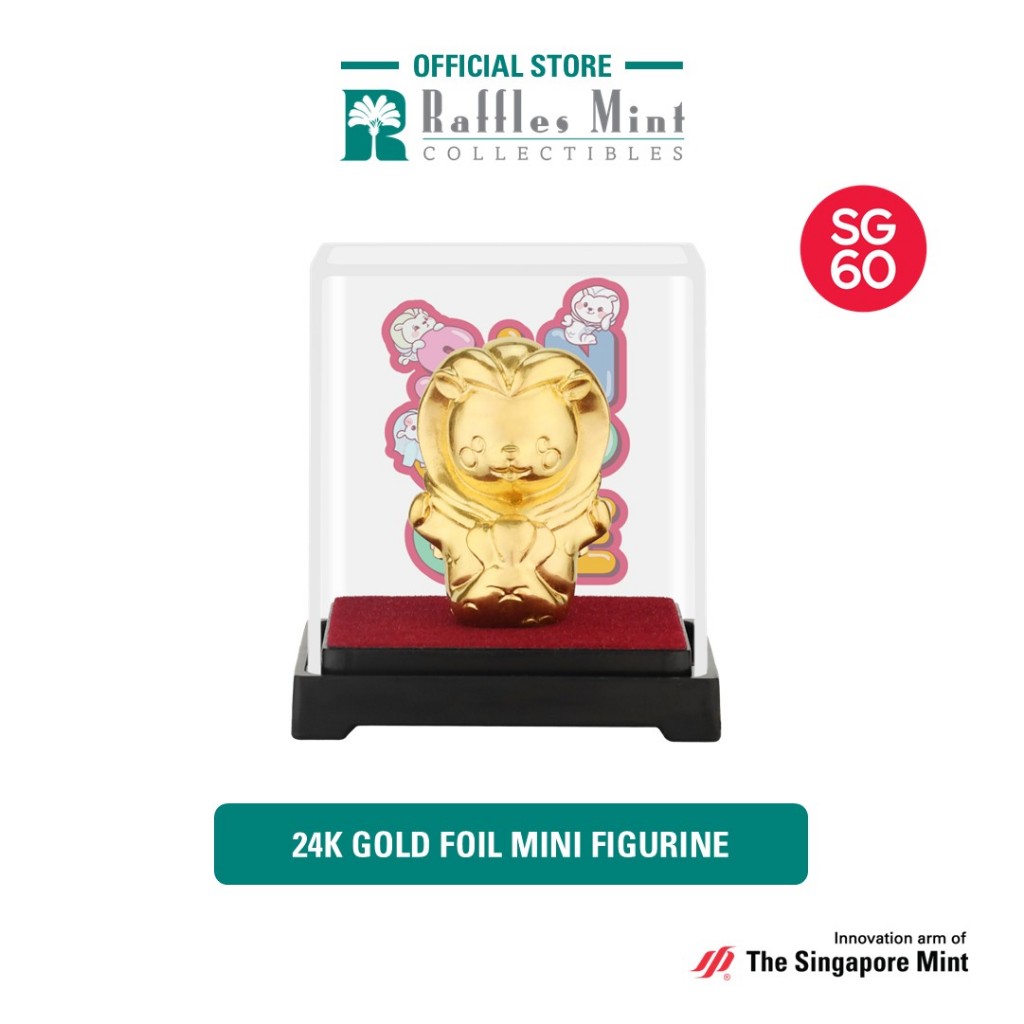 Classic Mr Merlion SG60 24K Gold Foil Mini Figure [The Singapore Mint ...